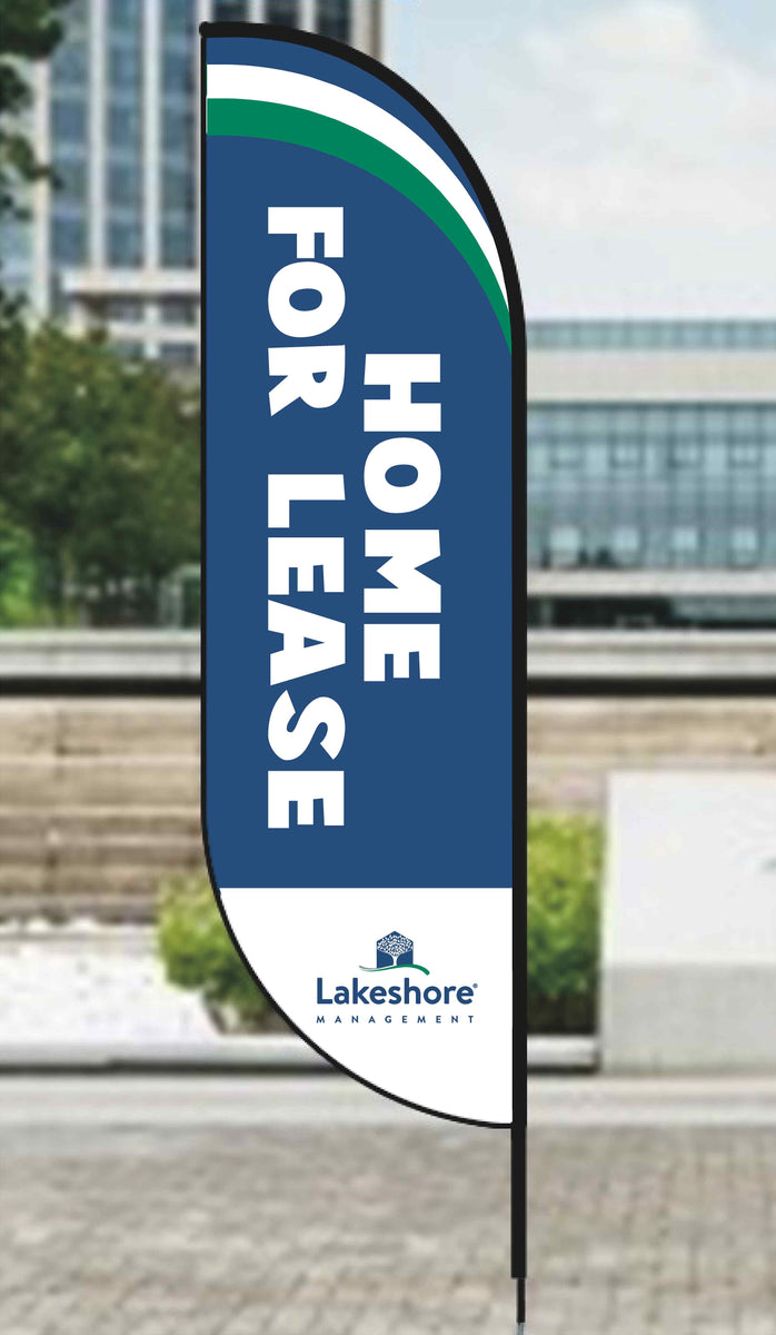5.5ft Home For Lease Feather Flag Kit – Lakeshore Management