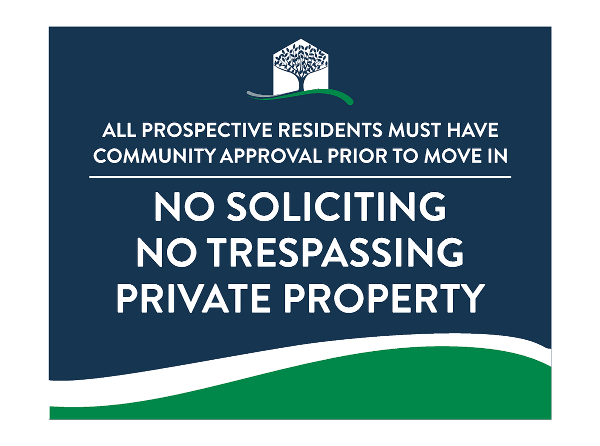 No Soliciting/No Trespassing Sign – Lakeshore Management
