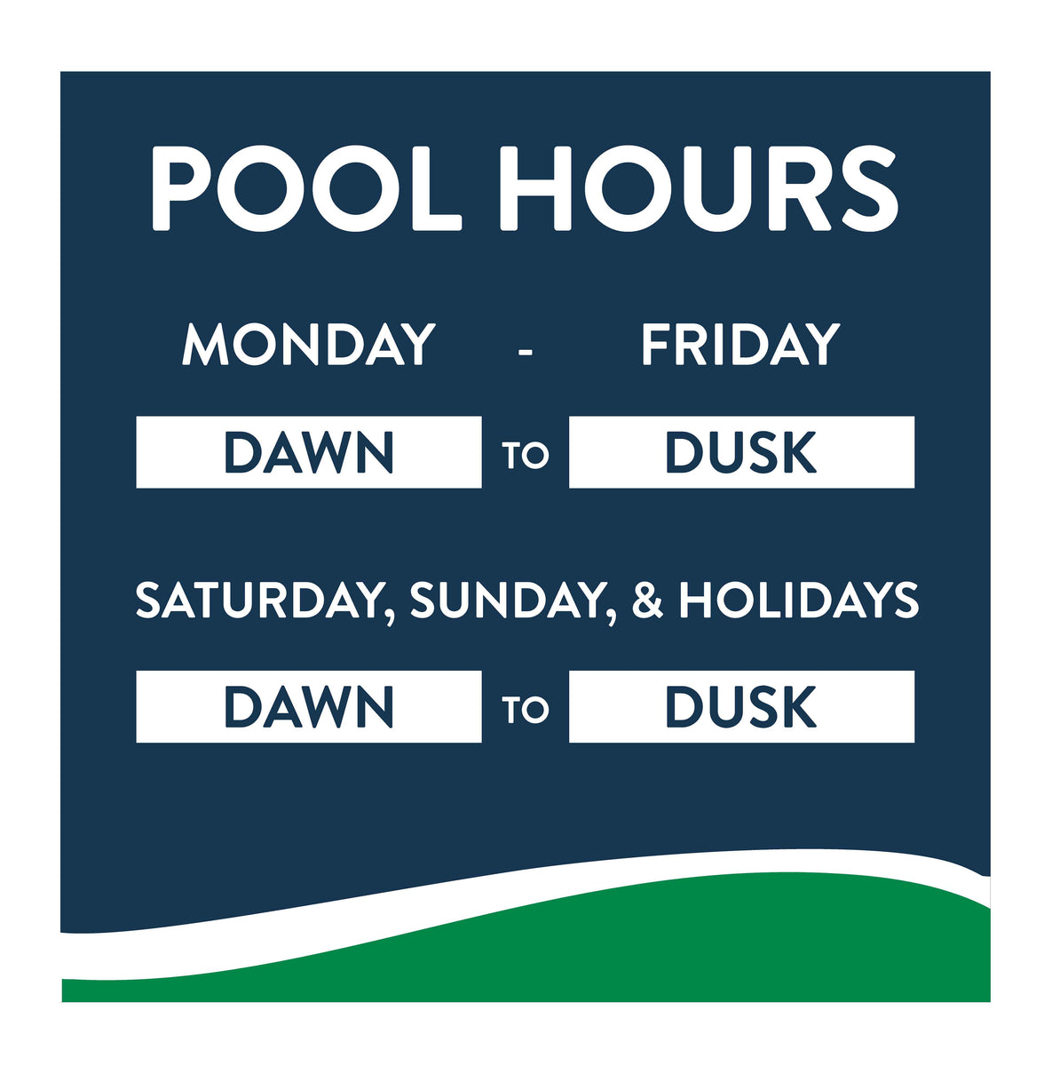 Pool Hours Sign – Lakeshore Management
